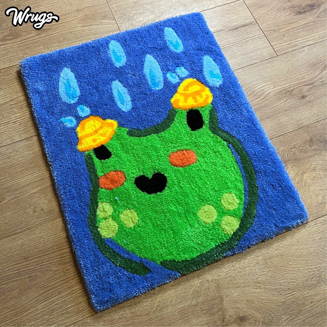 Handmade Froggy Rug | Handtufted Cute Rug | Custom Rug | Personalised ...