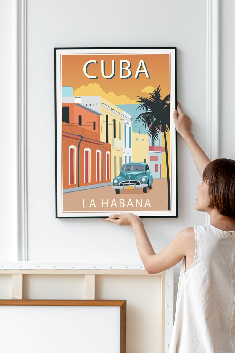 Retro Vintage La Habana Cuba Digital Poster - Etsy