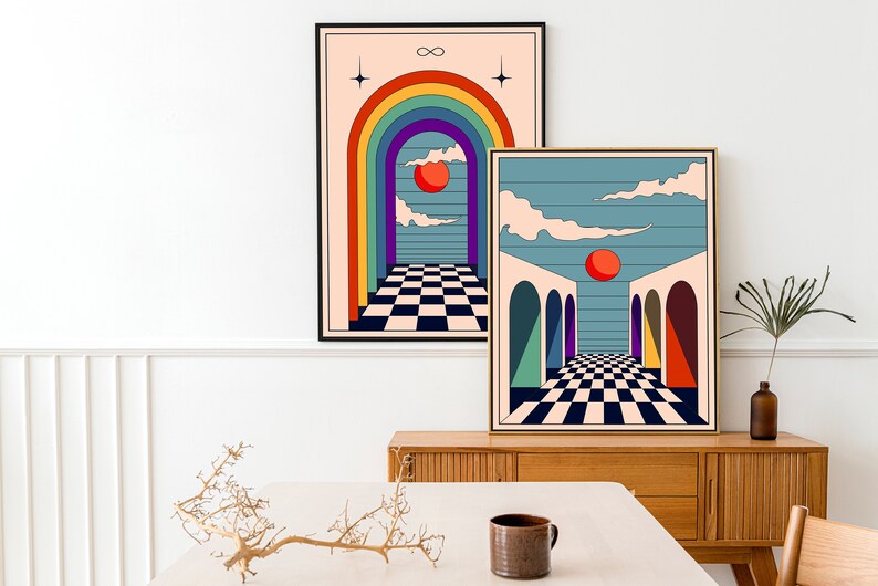 3 Vintage Boho Hippie Styled Posters - Etsy