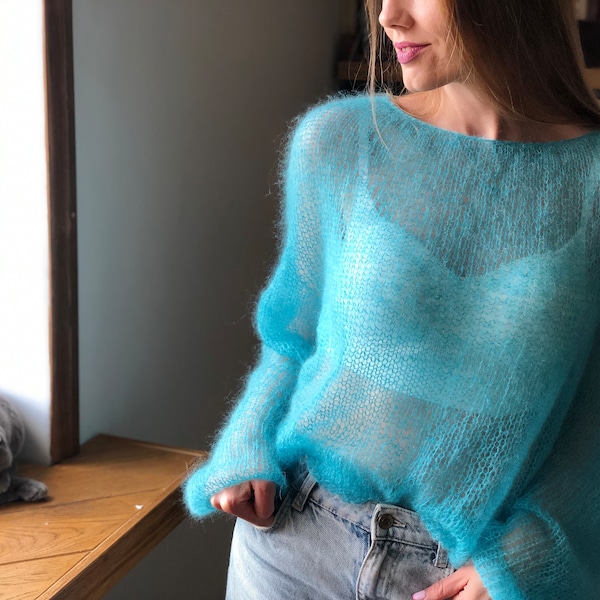 See Through Sweaters for Women - Etsy