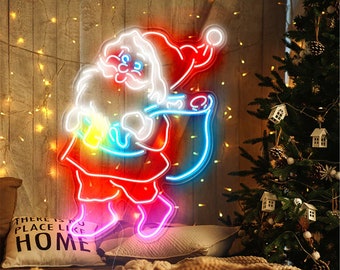Led Santa Sign - Etsy