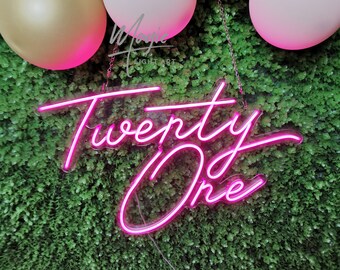 Twenty One Sign Neon - Etsy