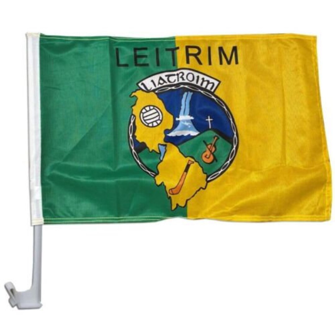 Official All Ireland GAA County Leitrim Mini Crested Car Flag Flag 12 X ...