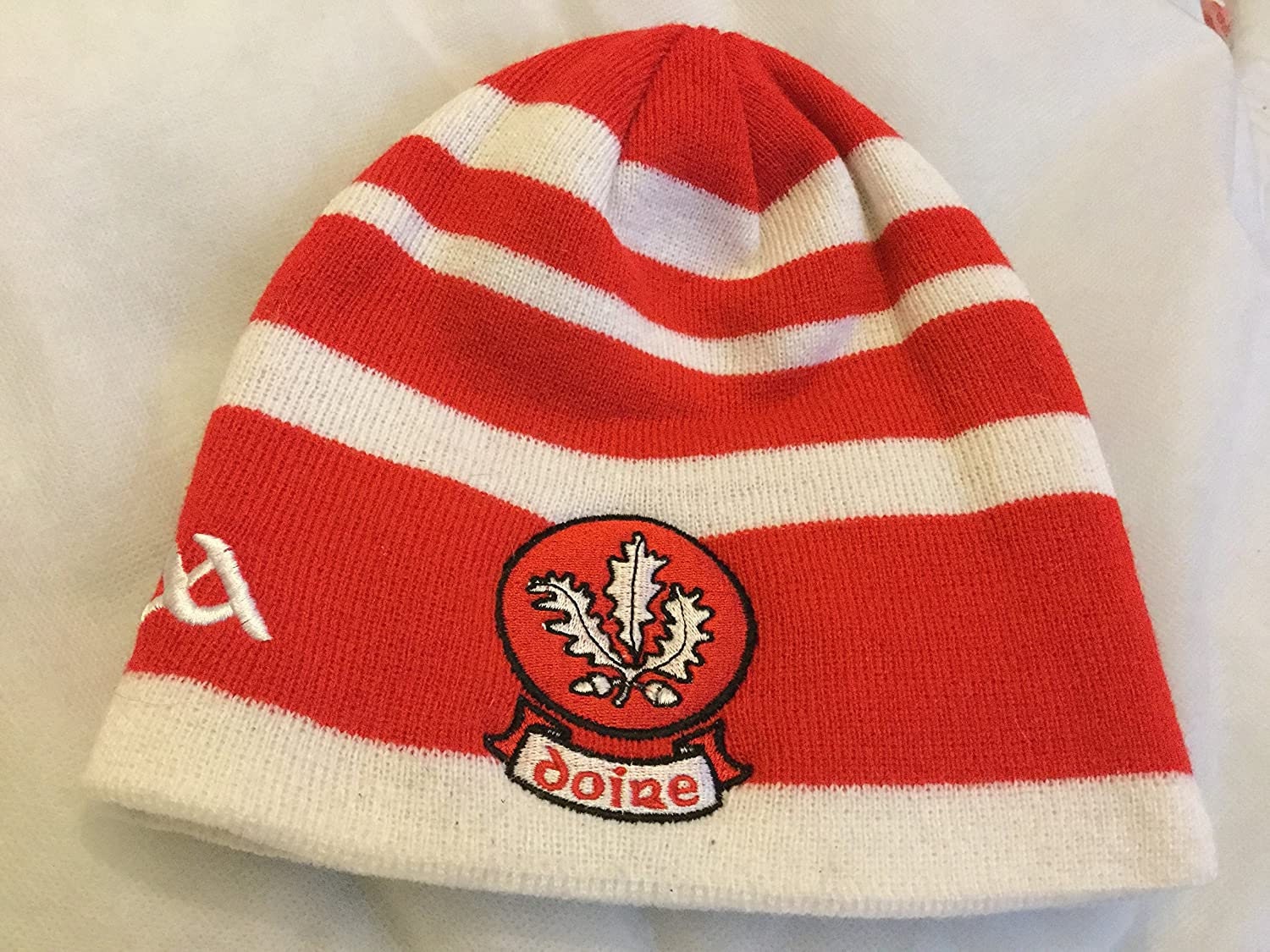Official GAA All Ireland County DERRY Red and White Hoop Beanie Hat ...