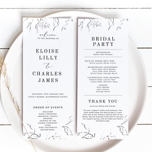 Invitations Gold Foil Editable Templett Template IN015 Minimal Wedding Invitation Set INSTANT ...