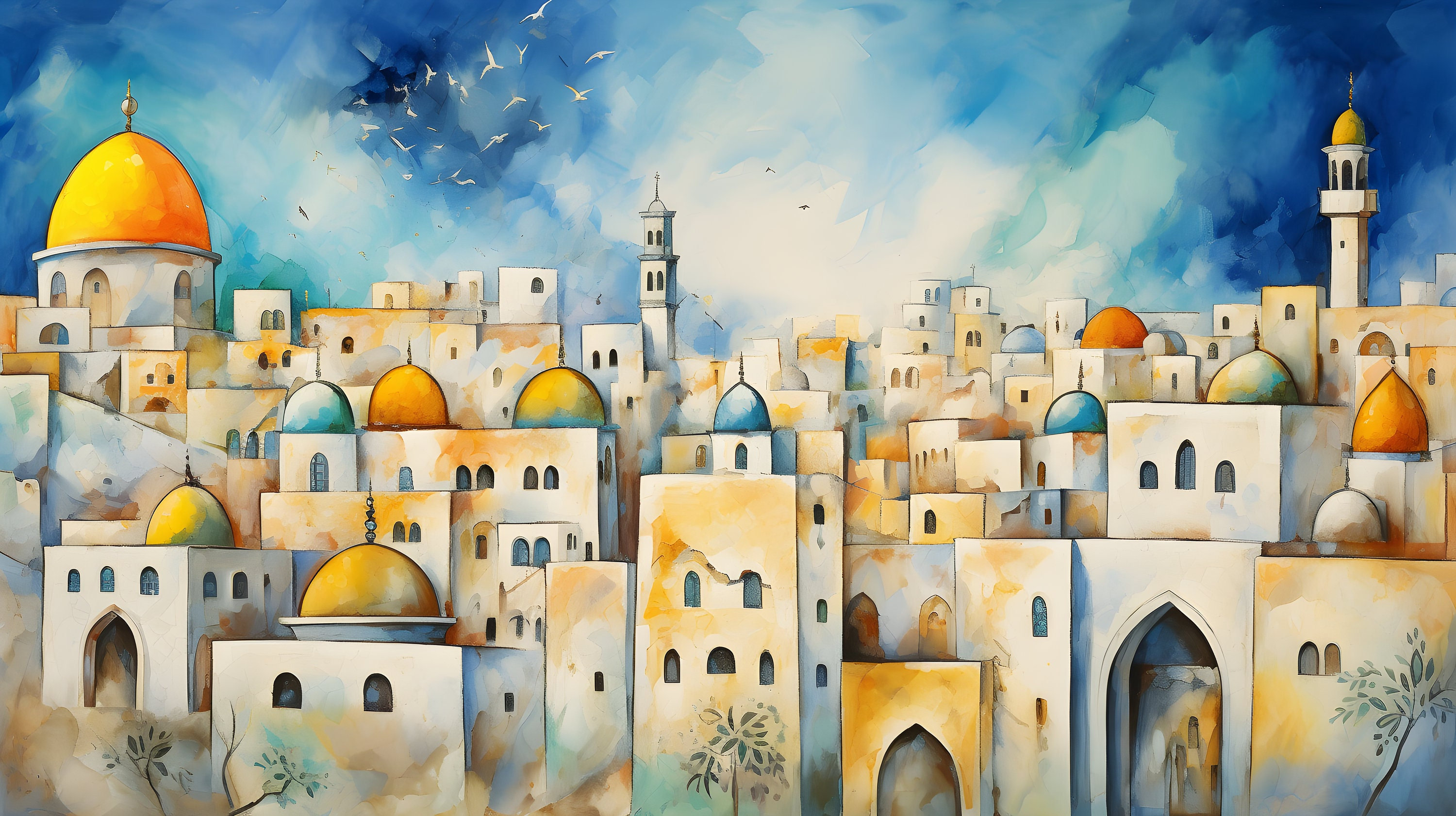 Beautiful Jerusalem-inspired Wall Poster Digital Download - Suitable ...
