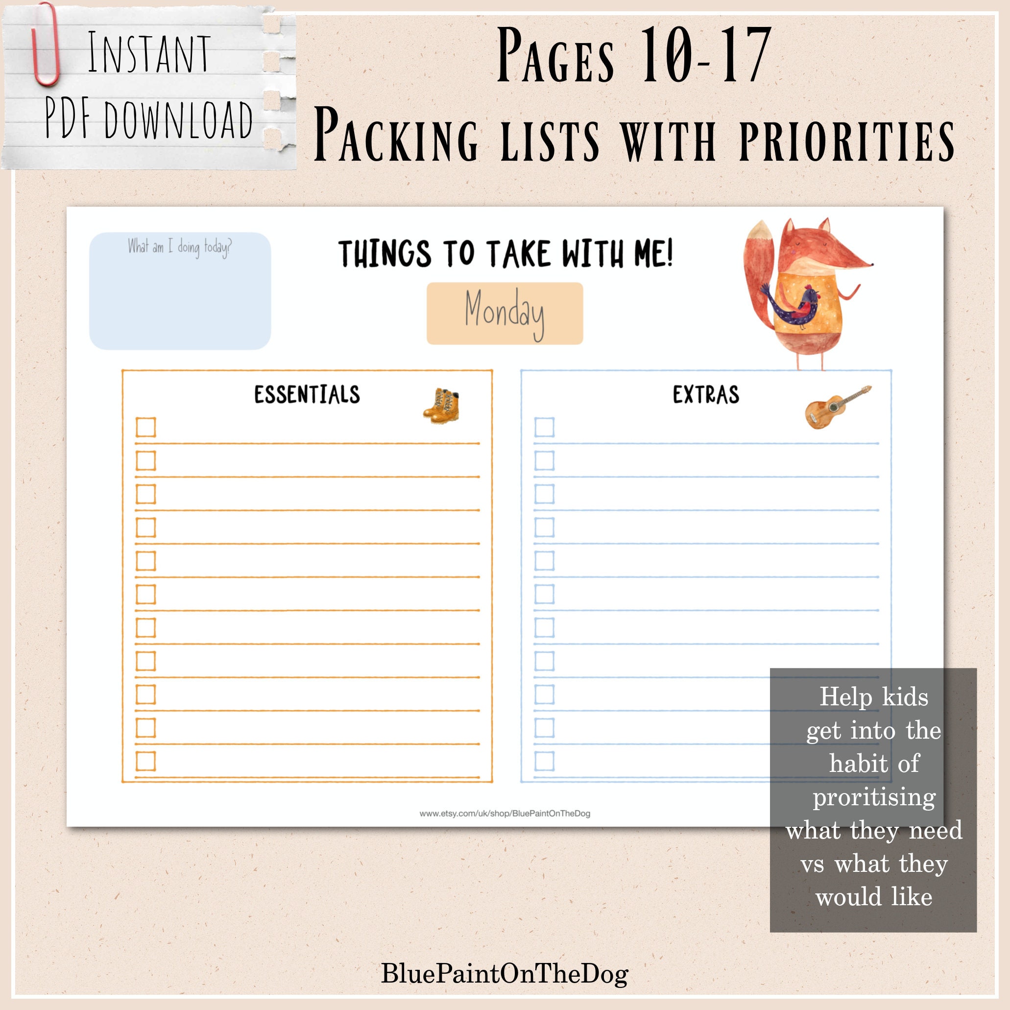 Printable Family Organizer Daily, Weekly ADHD Friendly Planner ...