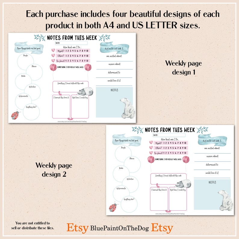 Printable Mindfulness Journal Daily Reflection Kids Adults - Etsy