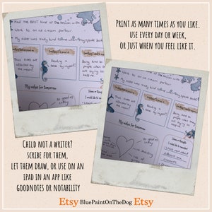 Printable Mindfulness Journal, Daily Reflection, Kids, Adults, Family ...