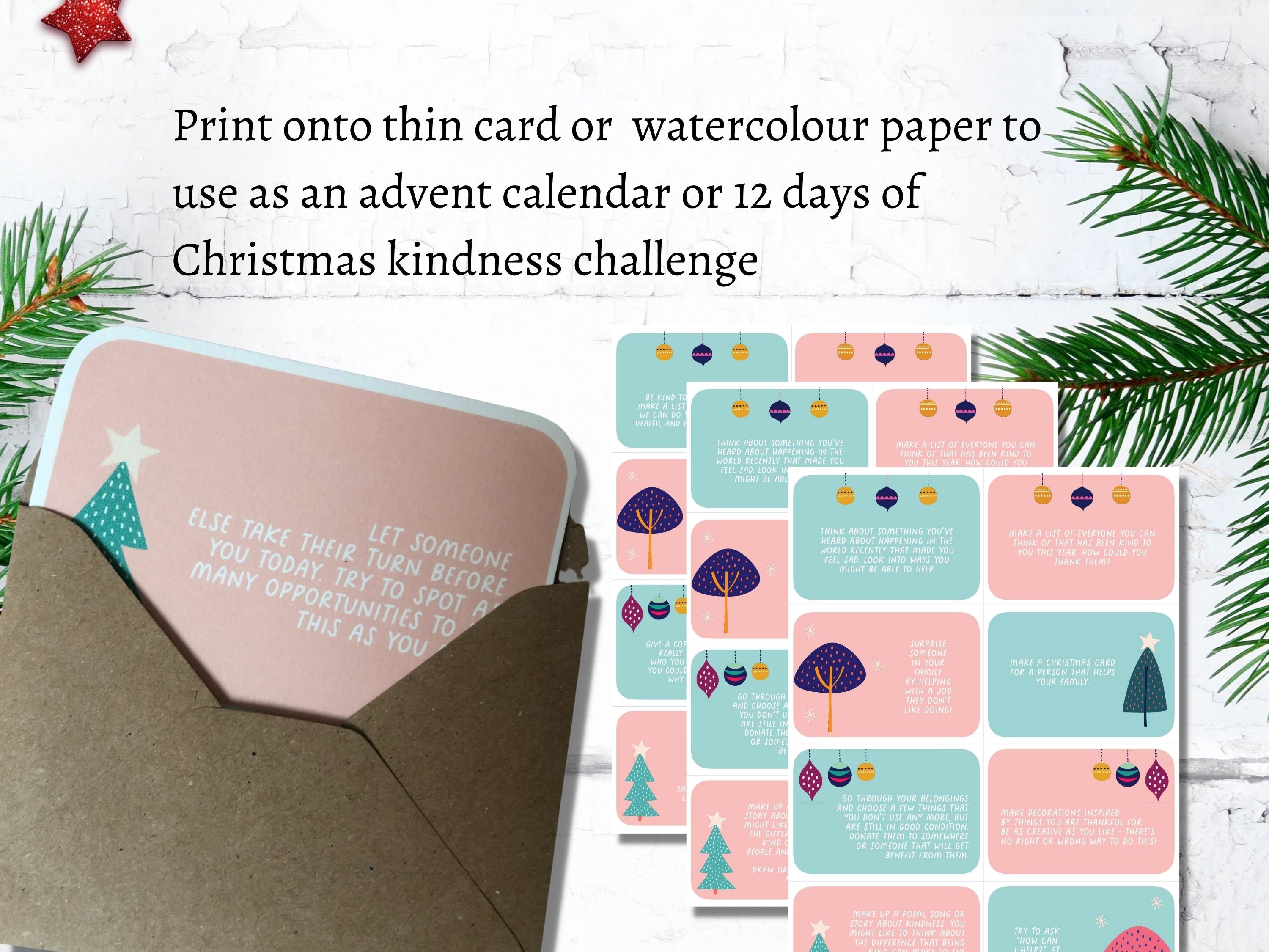 Christmas Advent Calendar Family Activity Cards, Christmas Daily ...