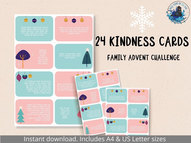 Christmas Advent Calendar Family Activity Cards, Christmas Daily ...