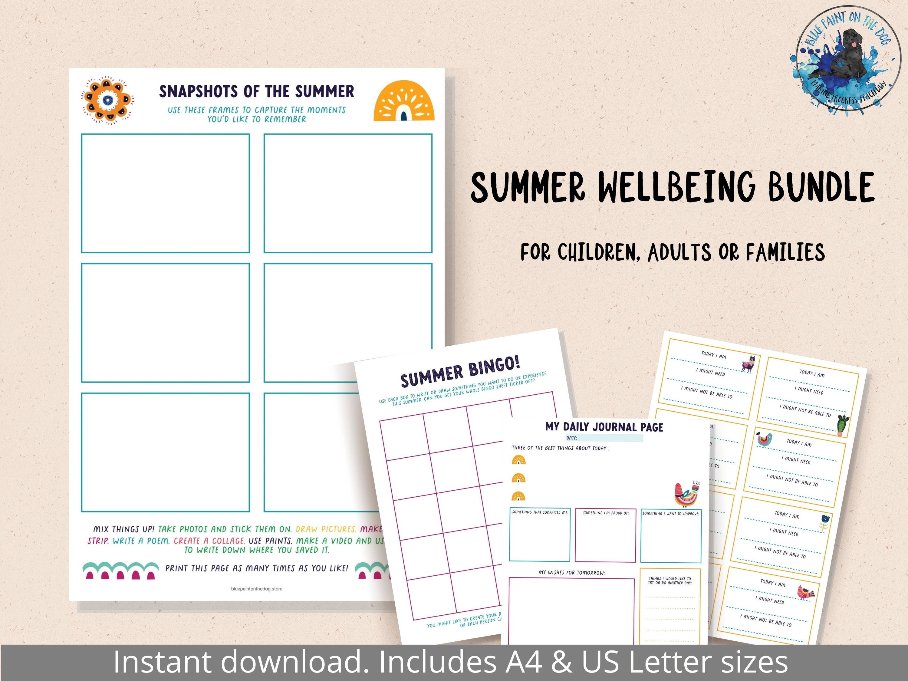 Printable Summer Journalling and Activity Pages | for Kids | for ...
