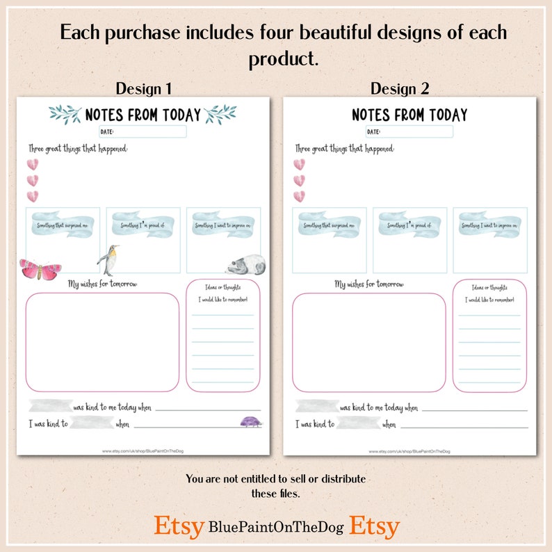 Printable Mindfulness Journal Daily Reflection Kids Adults - Etsy