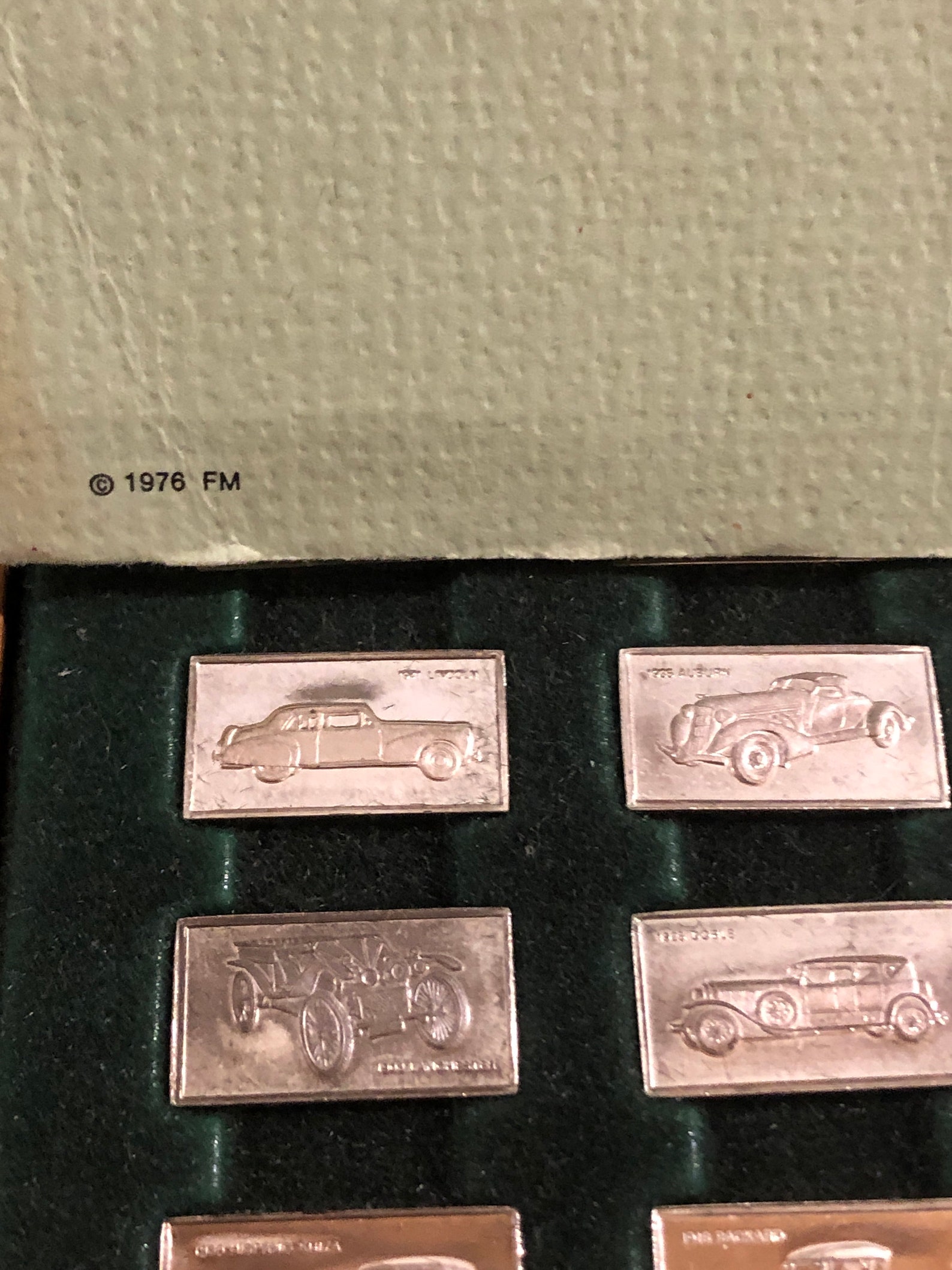 Franklin Mint Centennial Car 925 Silver Ingot Collection, 1976 With ...