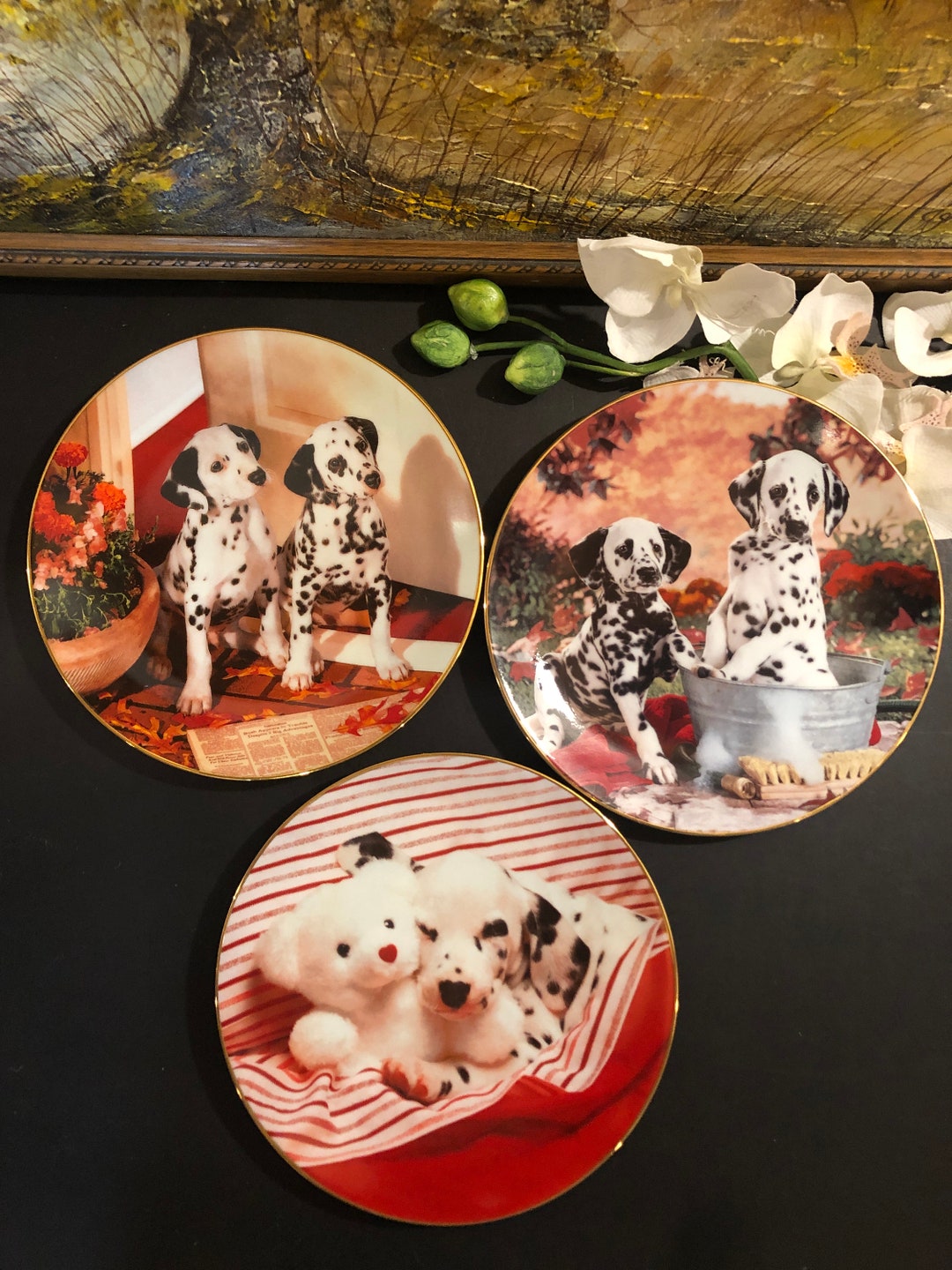 Hamilton Collectors Plates, Set of 3, Ceramic Plates, Dalmatians ...