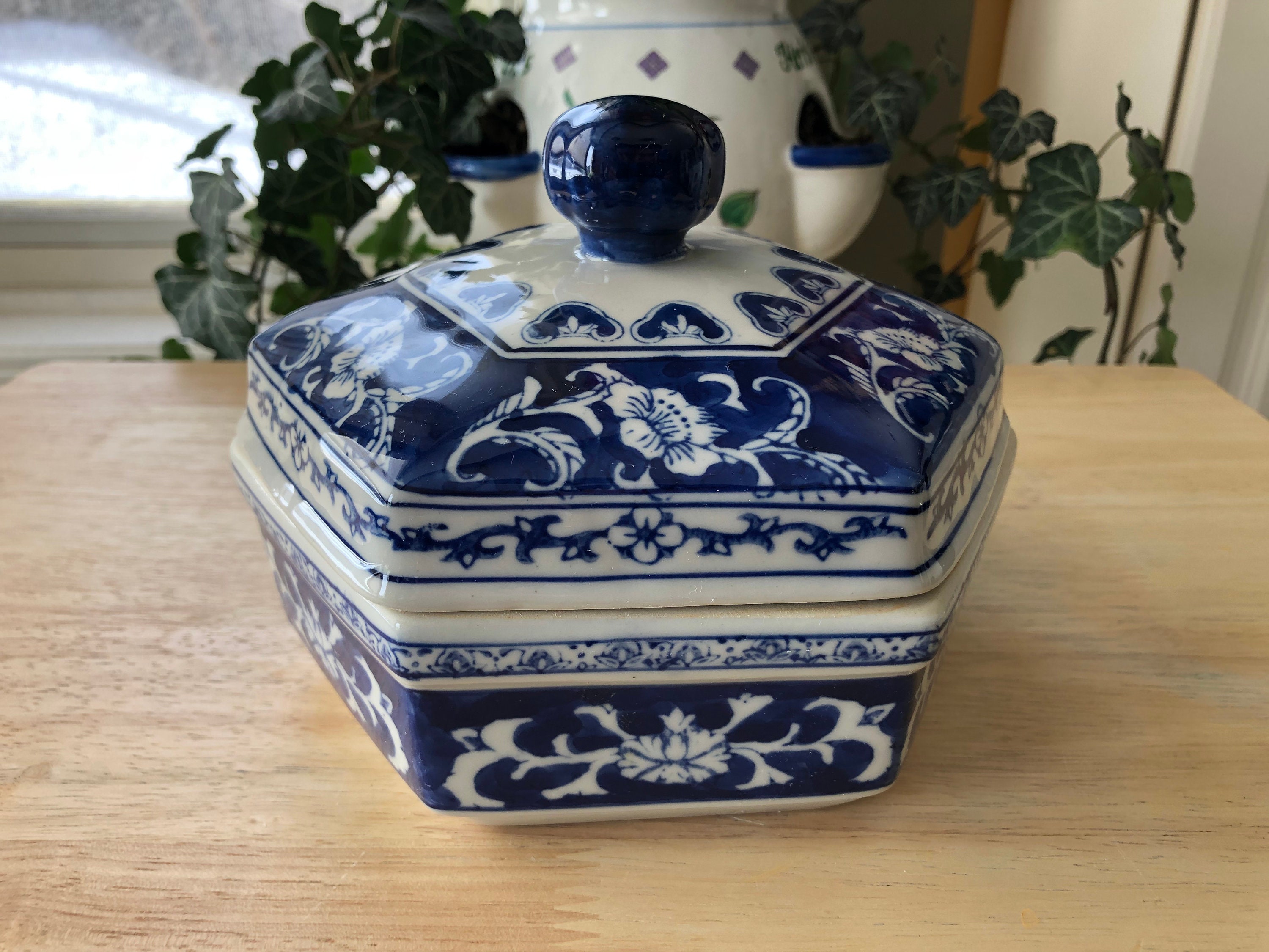 Vintage Chinese Box Antique Porcelain Ceramic Candy Box - Etsy