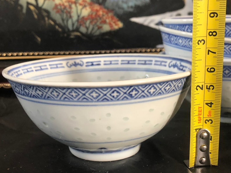Chinese Vintage Rice Bowls With Flowers Design Set of 4 Rice - Etsy