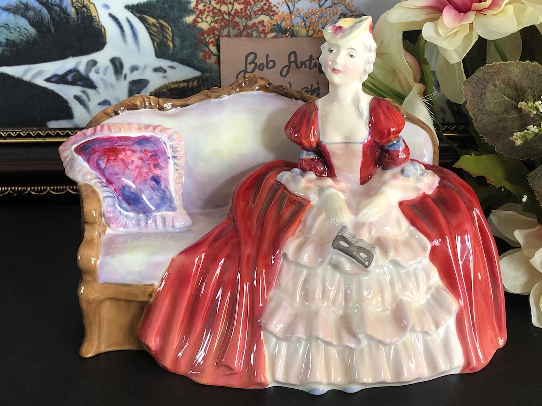 Royal Doulton Figurine, Seated Lady Figurine, Belle O' the Ball, Royal ...