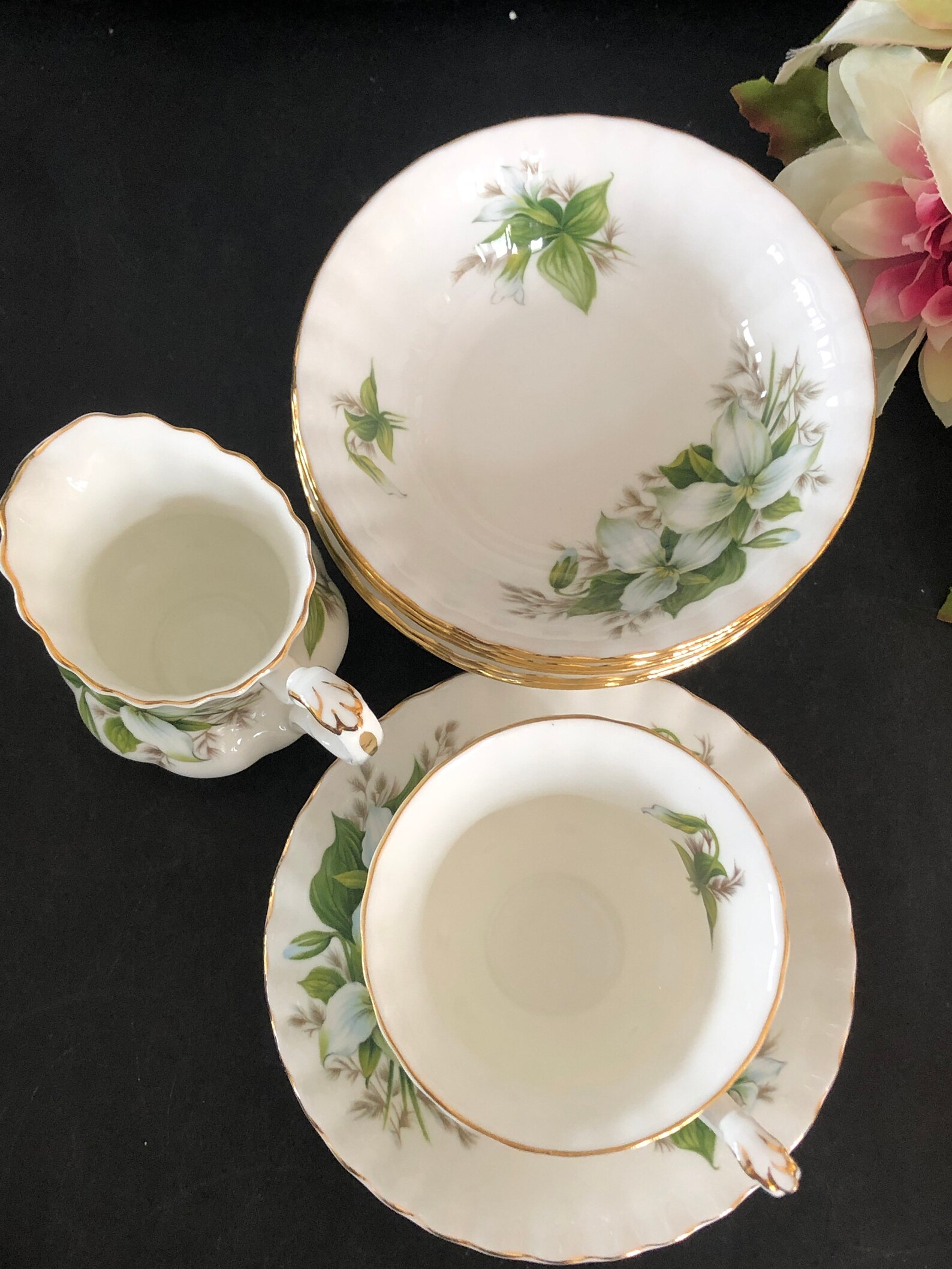 Vintage Royal Albert Tea Set, Tea Cup & Saucer, Creamer and Tray, Salad ...