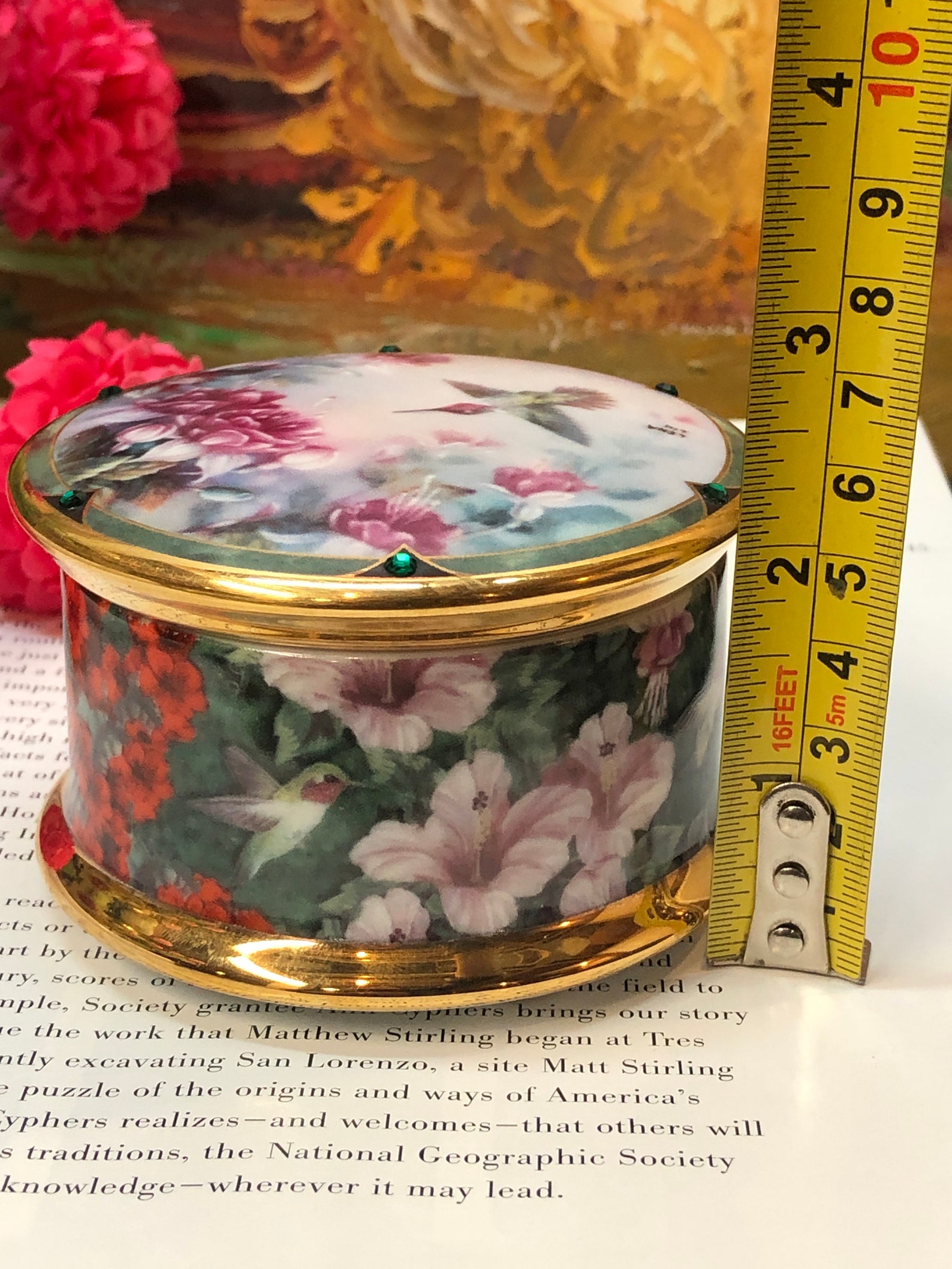 Vintage Lena Liu Ceramic Music Box, Flower Bird Decor - Etsy