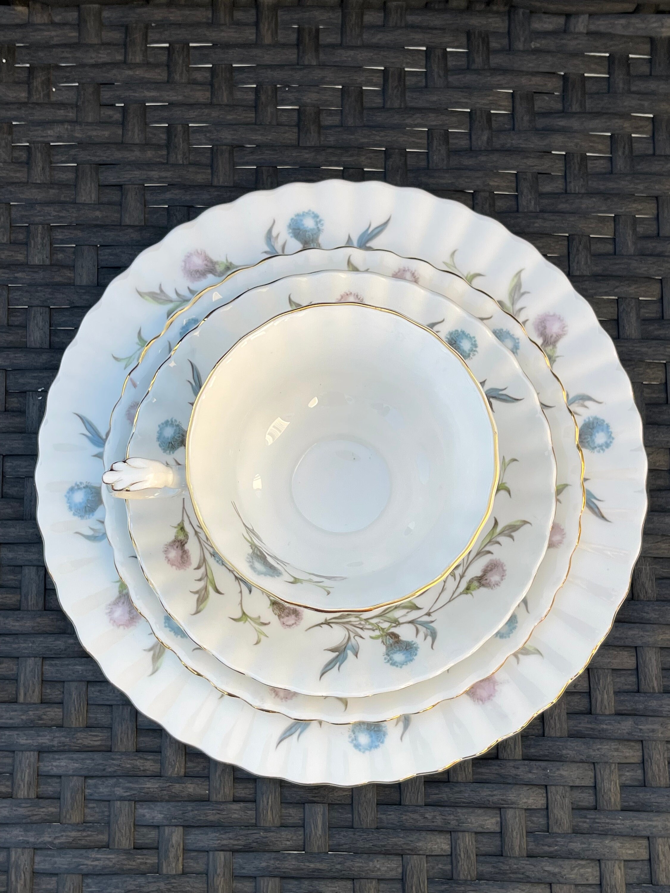 Vintage Royal Albert Tea Set Dinner Set, Brigadoon, Bone China England ...