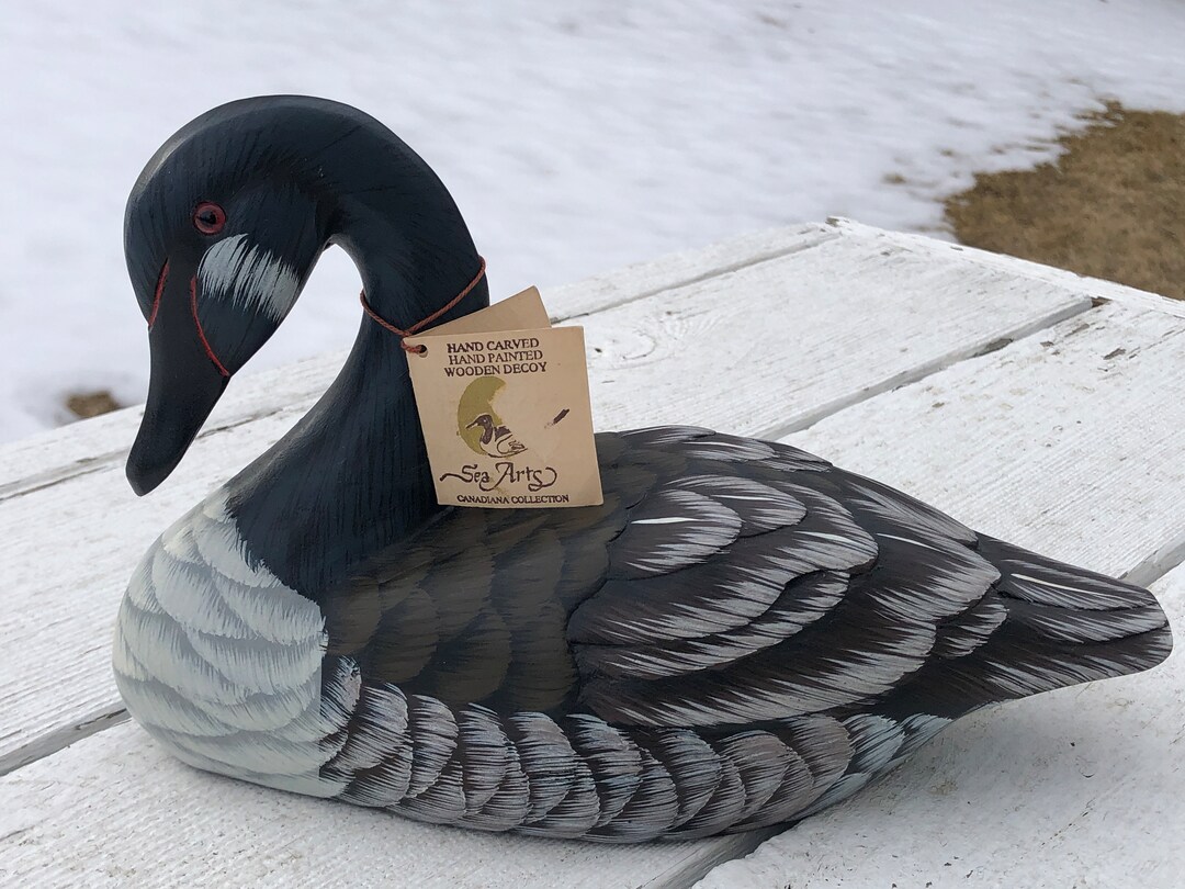Vintage Hand Carved Wood Duck, Sea Arts, Canadian Crafted - Etsy