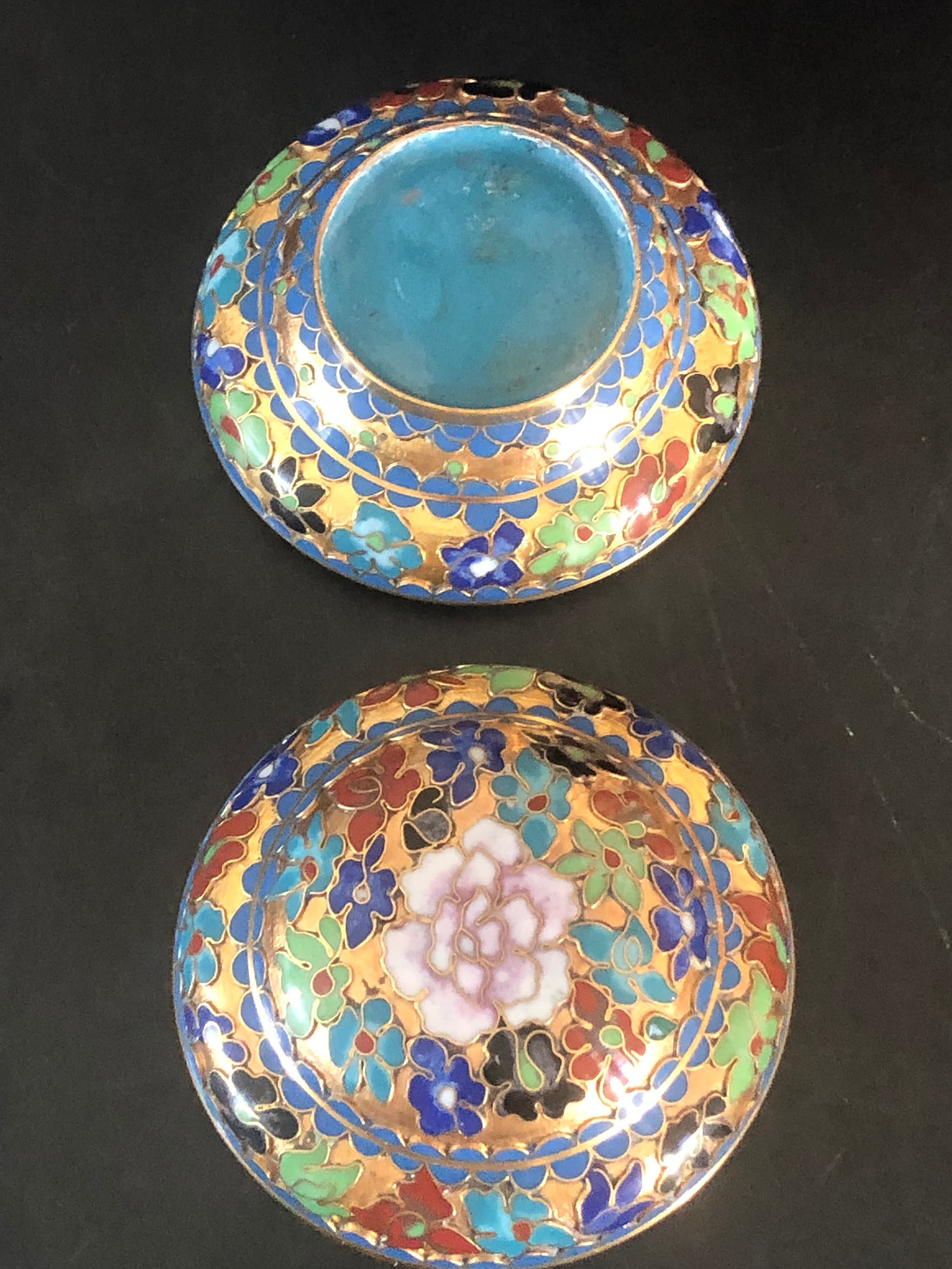 Vintage Chinese Cloisonne Box Hand Made Brass Flower Box | Etsy