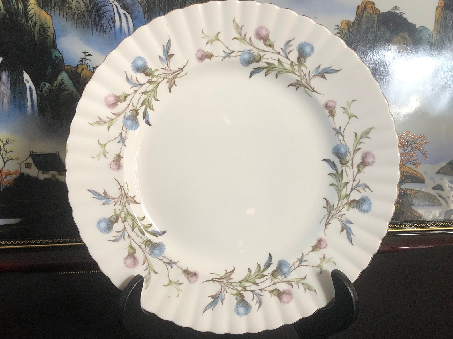 Vintage Royal Albert Brigadoon Tea Set, Bone China, Blue Floral, Gold ...