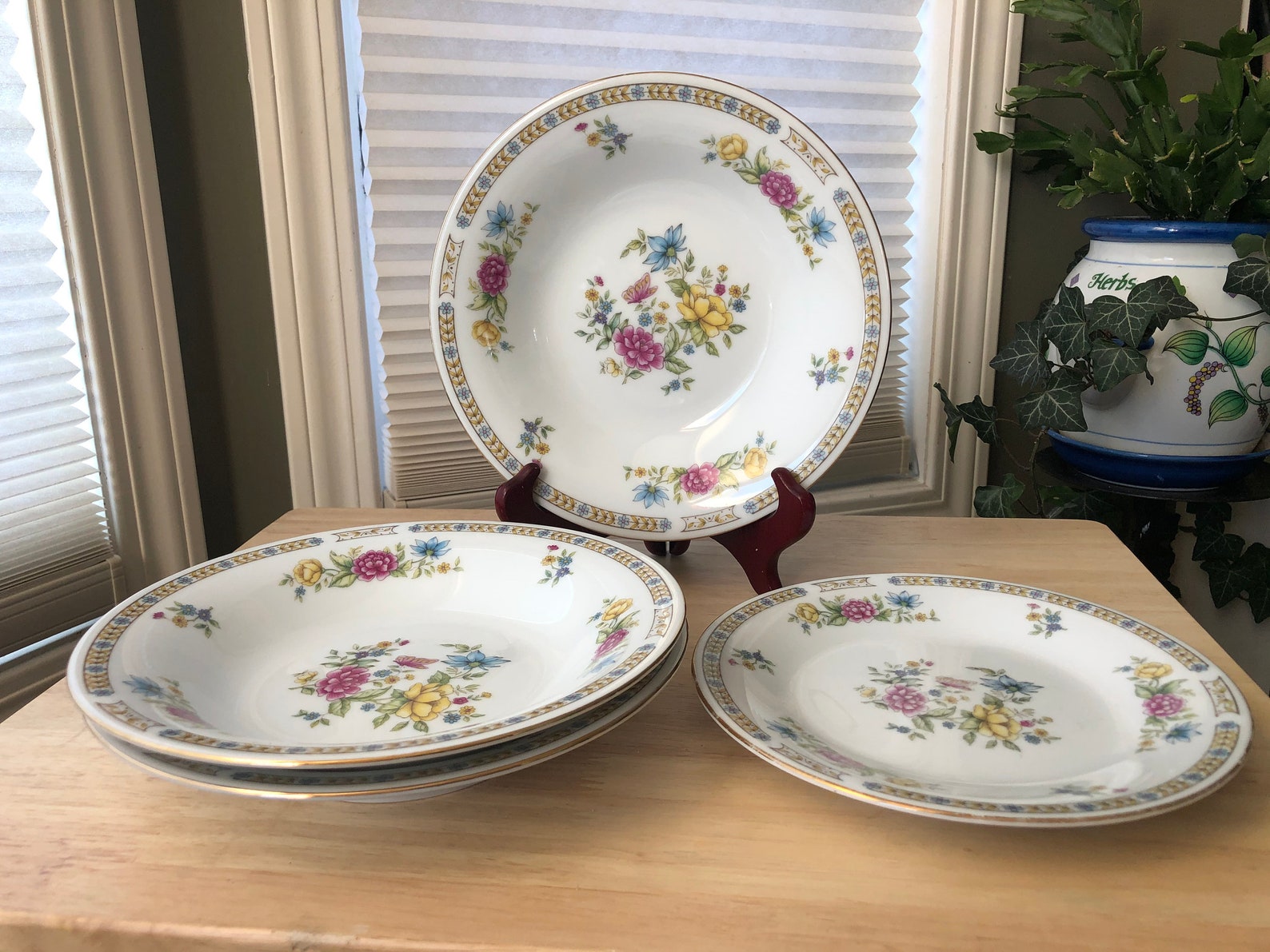 Liling China Vintage Plates Set of 4 Lunch Dinner Plates - Etsy Canada
