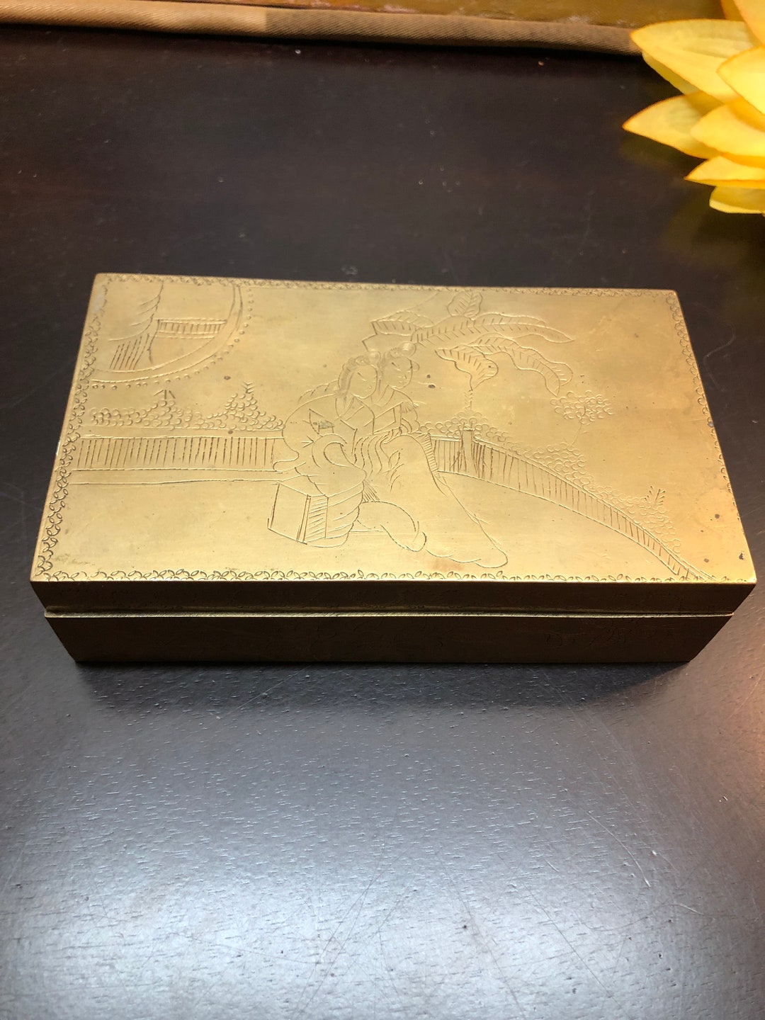 Antique Chinese Brass Box, Late Qing Dynasty, Hand Made Carved Jewelry ...