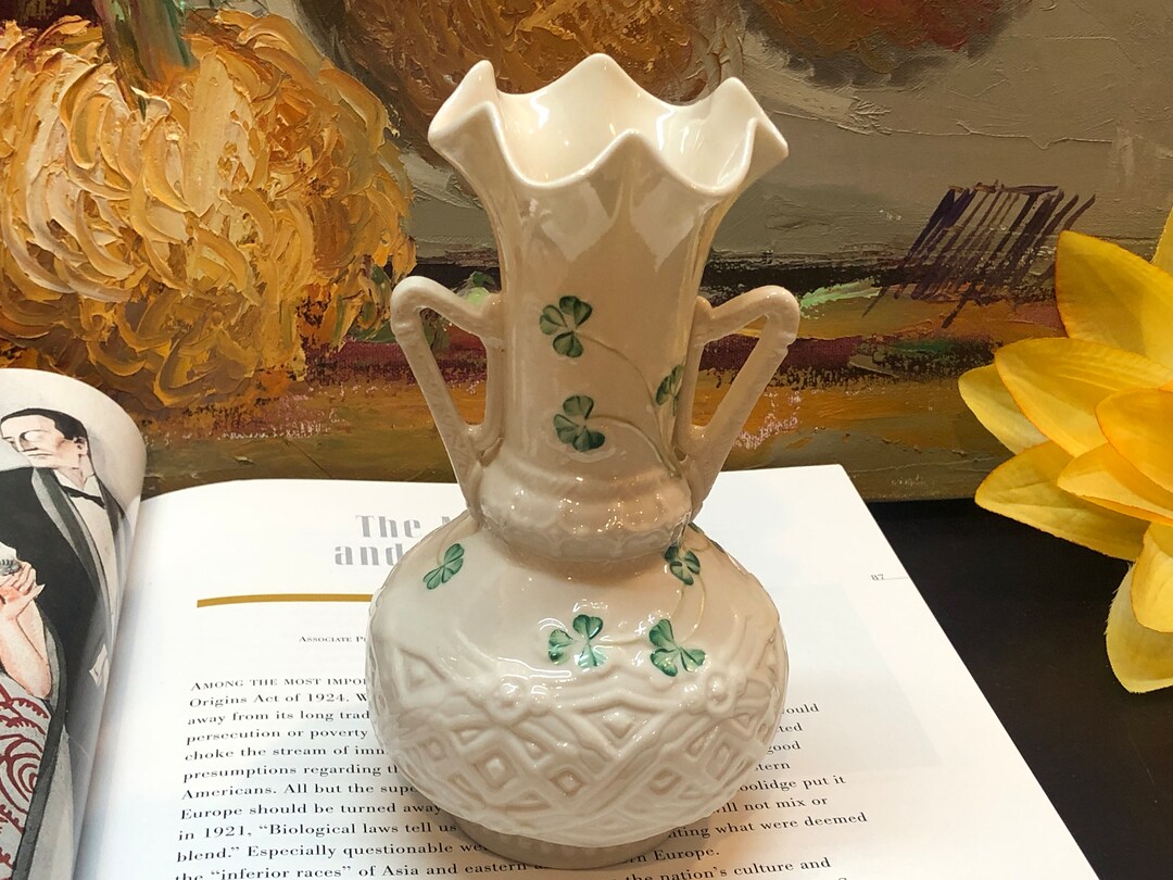 Vintage Belleek Irish Porcelain, Belleek Fine Porcelain Vase, Pearl ...