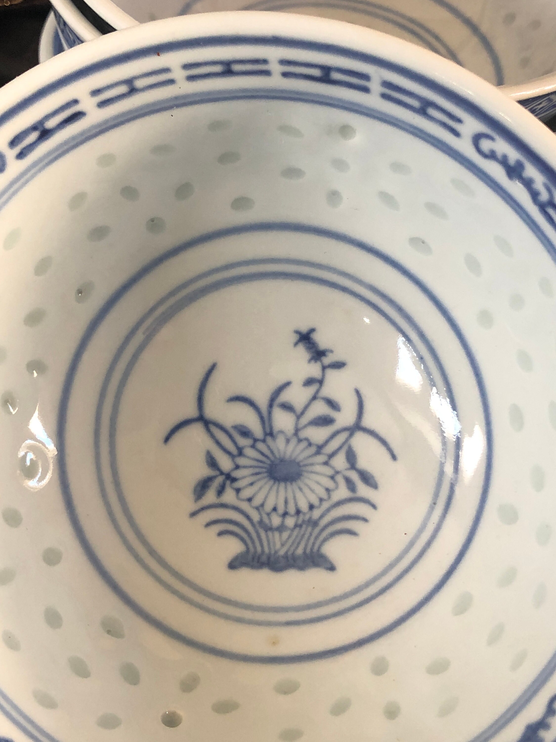 Chinese Vintage Rice Bowls with Flowers Design Set of 4 Rice | Etsy