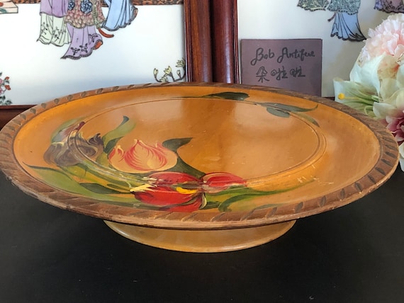 Home & Living Vintage Hand Painted Cake Plate Cake Stands Kitchen ...