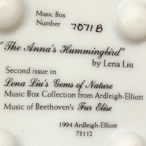 Vintage Lena Liu Ceramic Music Box, Flower Bird Decor - Etsy