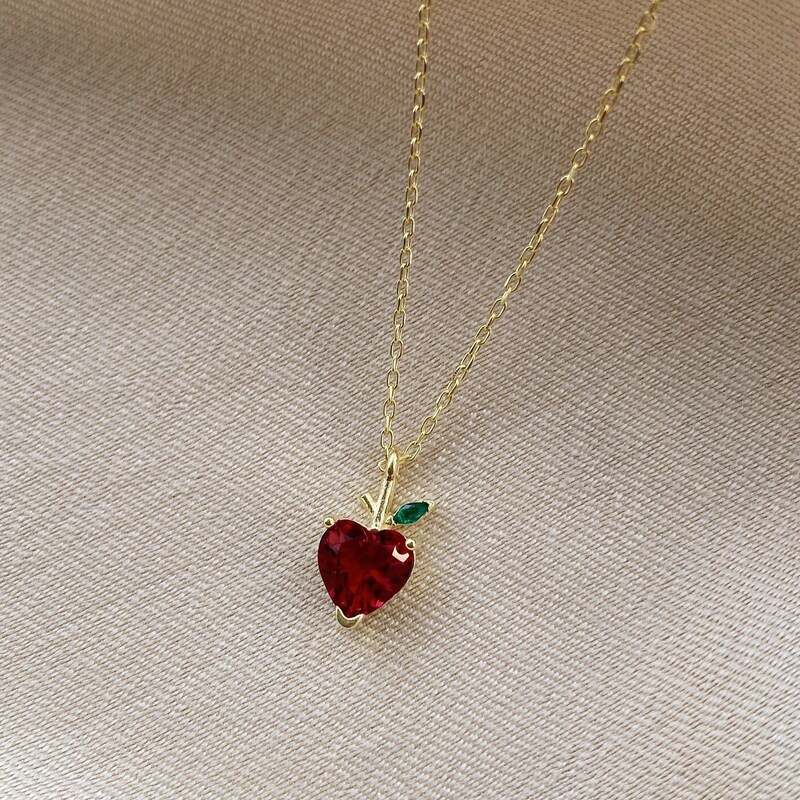 Apple Necklace - Etsy