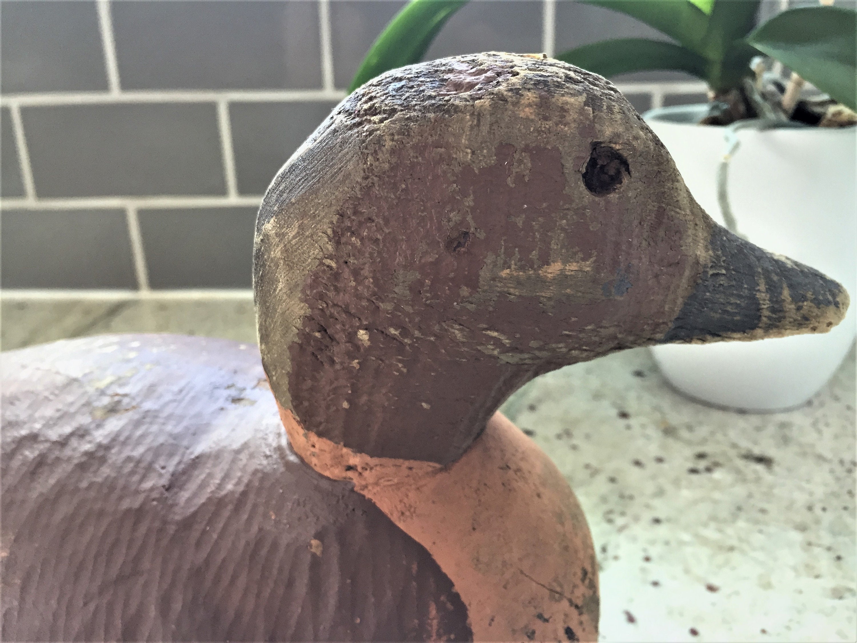 Antique Hand Carved Wooden Working Duck Decoy/man Cave, Den, Cabin or ...