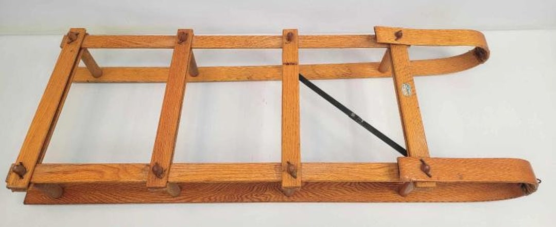 Rare Vintage/antique Handcrafted Snocraft Folding Snowshoe Sled, Norway ...