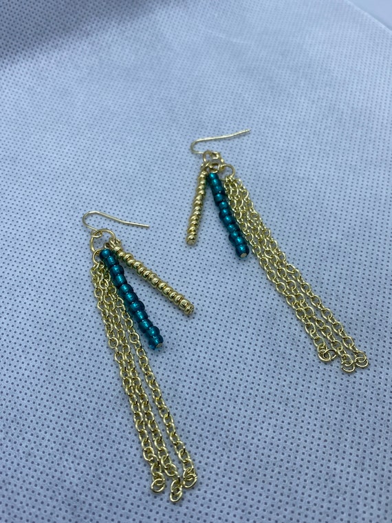 Green and Gold Chains | Etsy