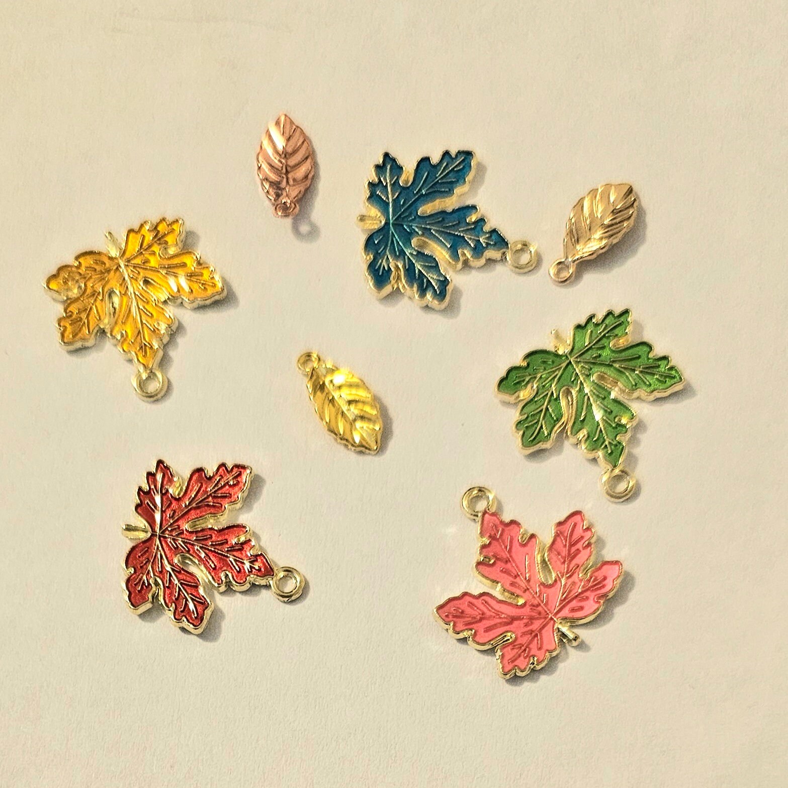 Fall Harvest Colorful Leaves Cute Charms - Etsy