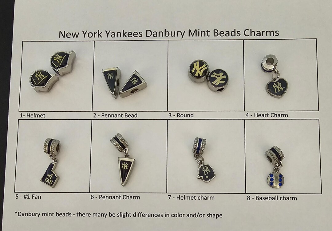New York Yankees #2 - Beads and Charms - Danbury Mint - Etsy