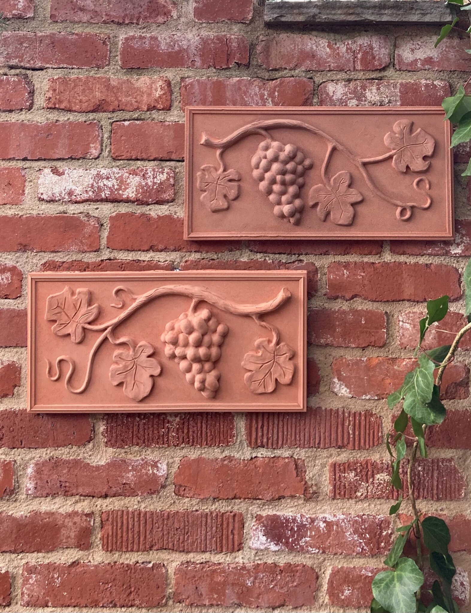 Grape Vine Tiles, Wall Sculptures for Patios, Gate Ways, Courtyards and ...