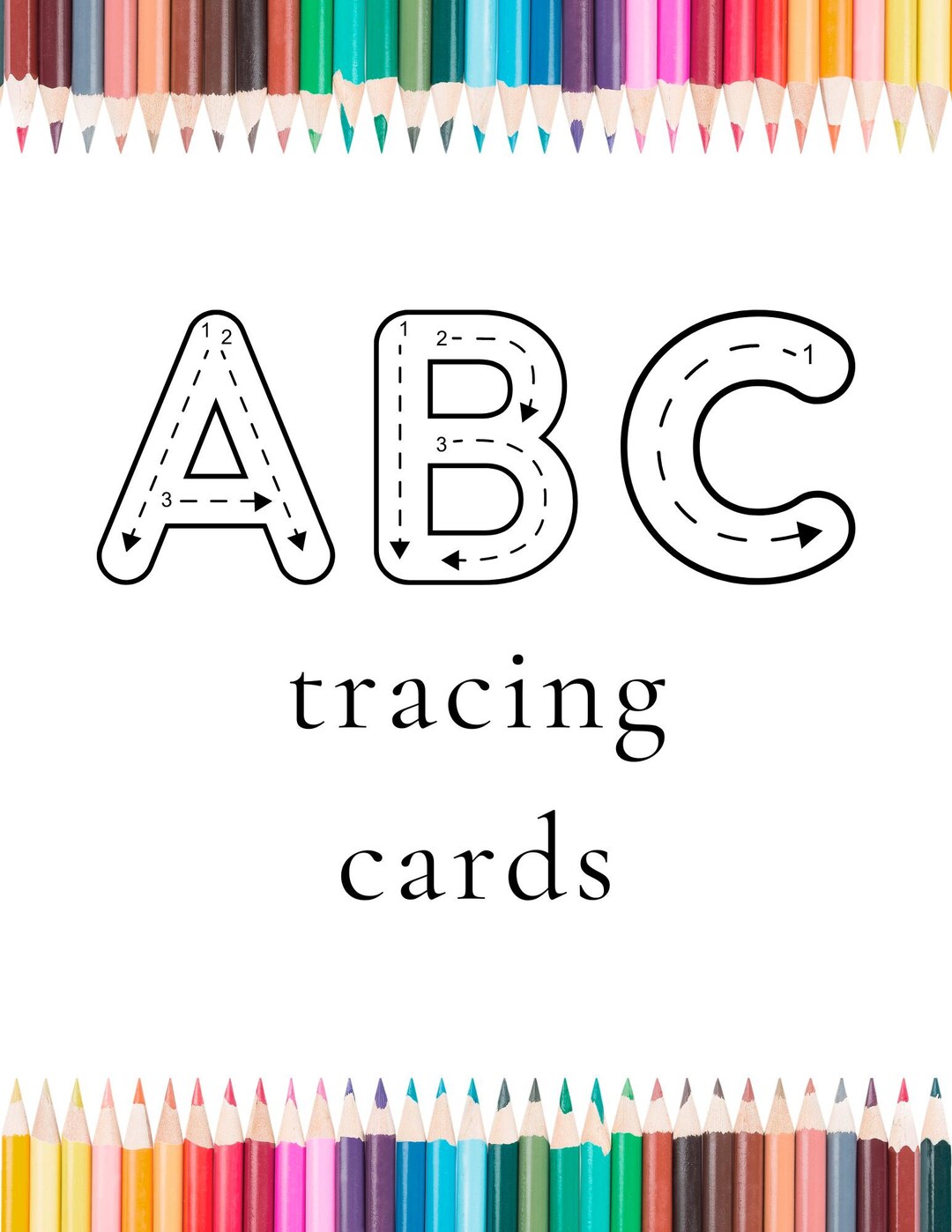 ABC Tracing Cards - Etsy