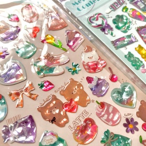 Q-lia Melty Couleur Sticker, 3d Holographic Sticker, Epoxy Sticker ...