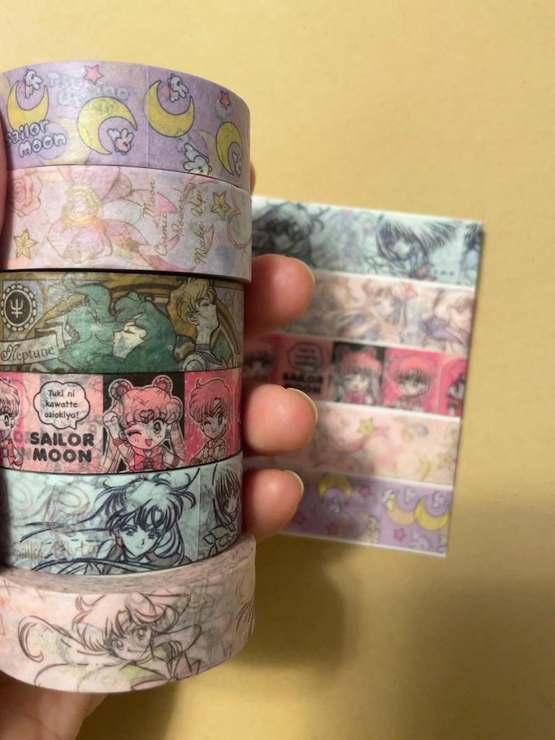 Sailor Moon Washi Tape, Magic Girl Masking Tape Sample, 0.5m (20 ...