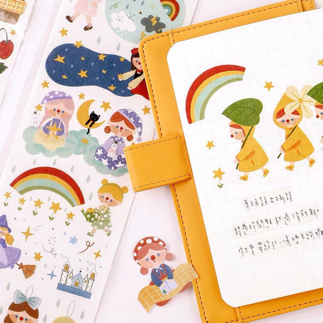 Washi Sticker Sheet, Planner Stickers, Bubble Tea, Back to School ...