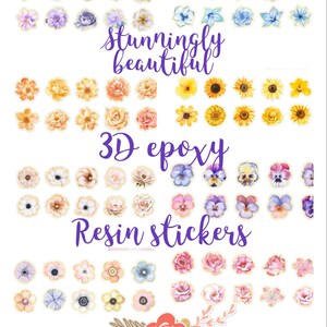 3D Epoxy Stickers, Puffy Stickers, 3D Stickers, Resin Stickers, Gold ...