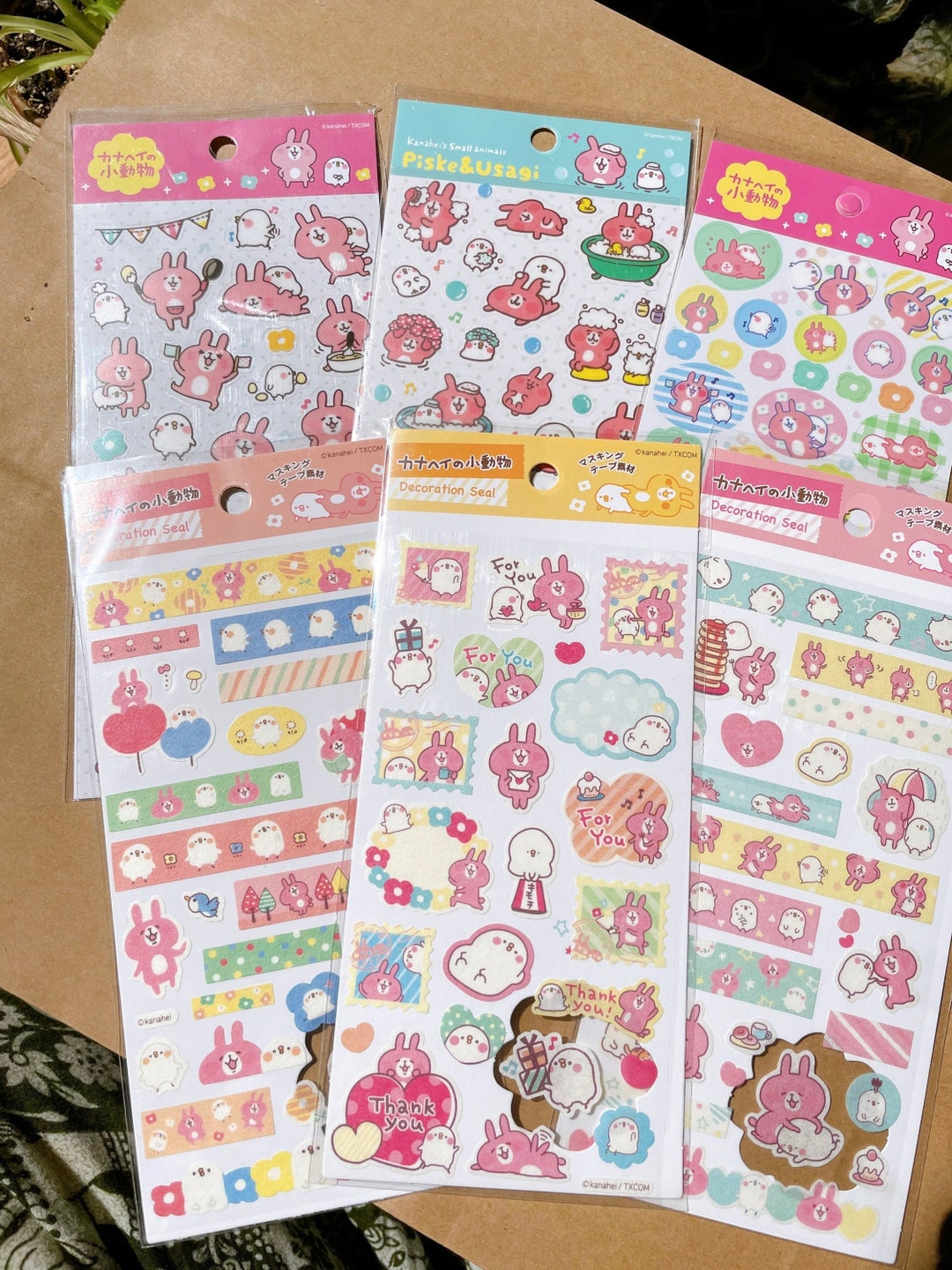 Kanahei Piske & Usagi, Kanahei Small Animals, Seal Stickers, Line ...