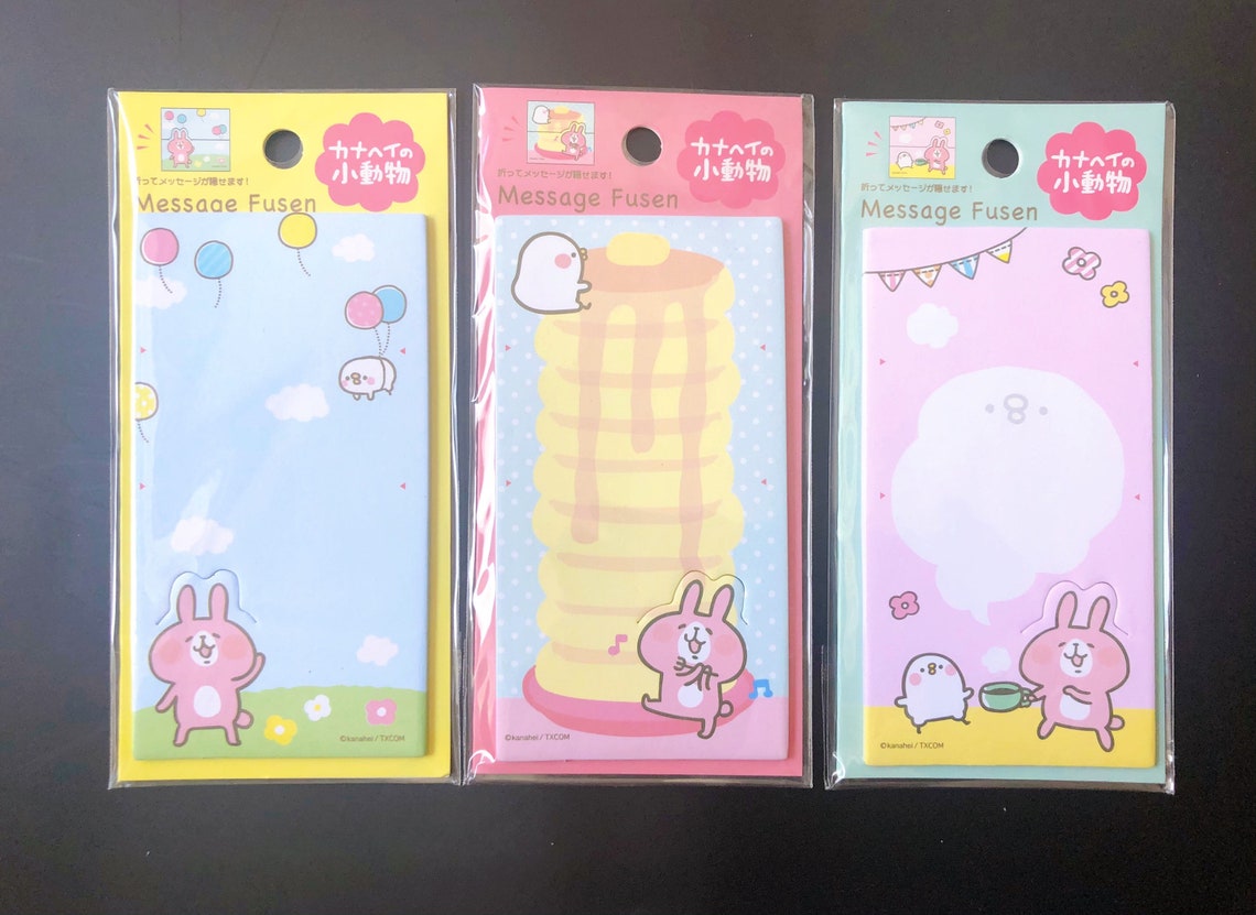 Kanahei Piske & Usagi Bunny Notepad, Kanahei Bunny Sticky Notes ...