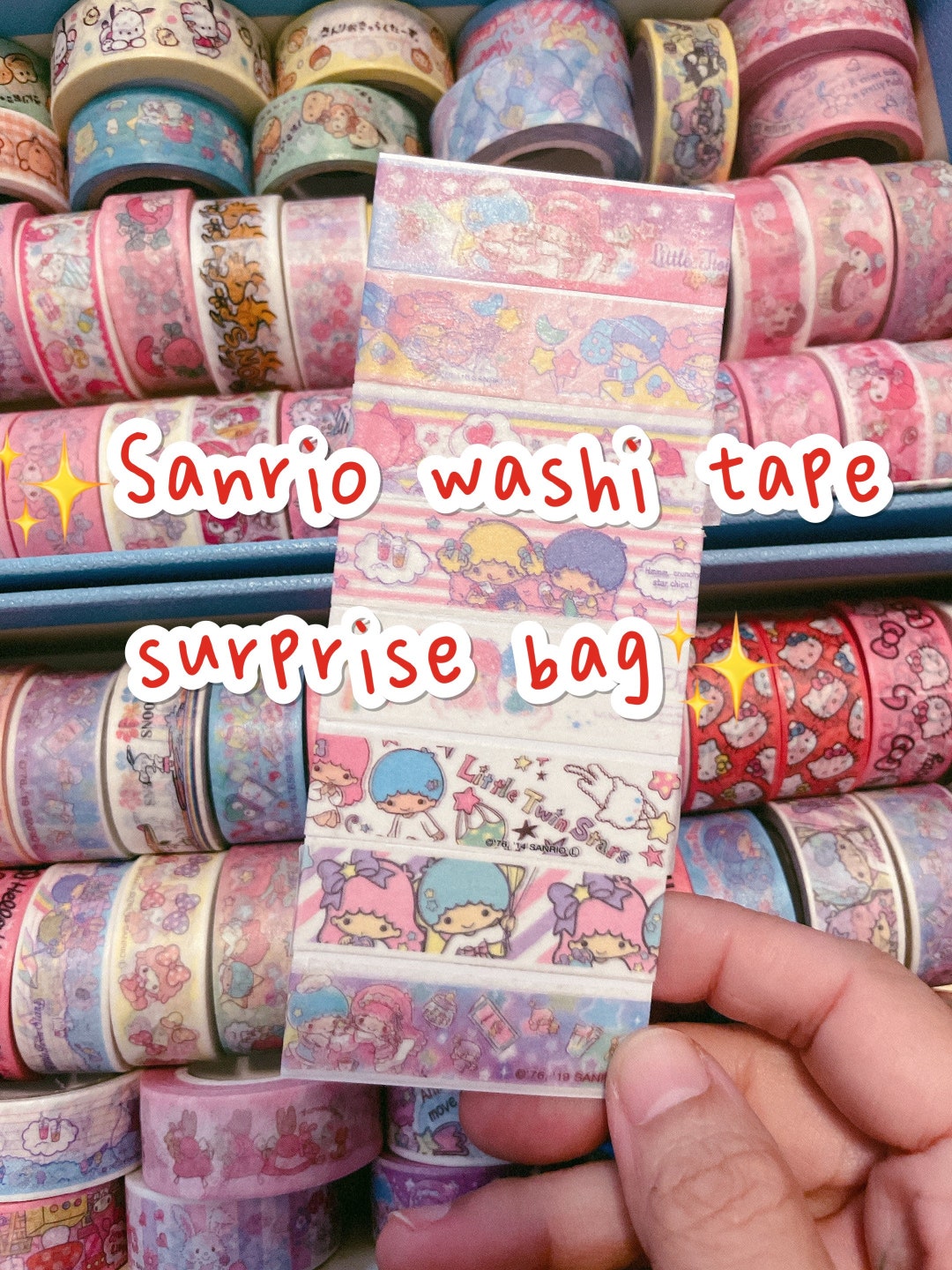 Sanrio Assorted Washi Tapes Surprise Bag, 20’ Washi Tape Sample Grab ...