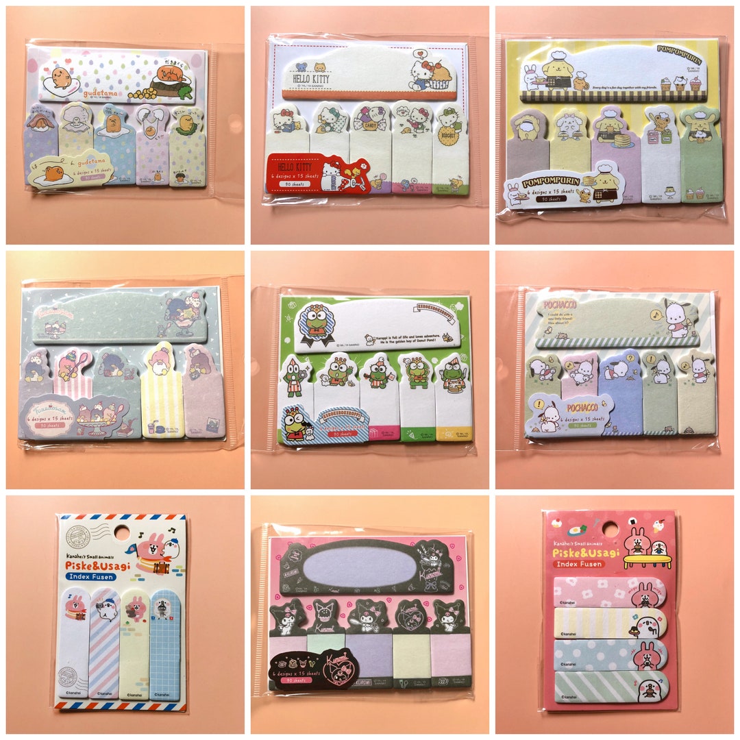 Sanrio Sticky Notes Sticky Labels Index Markers - Etsy